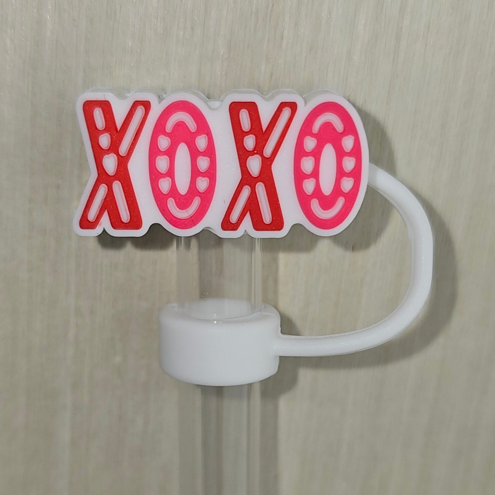 Valentine's Day Silicone Straw Topper - Red Pink XOXO – Southern ...