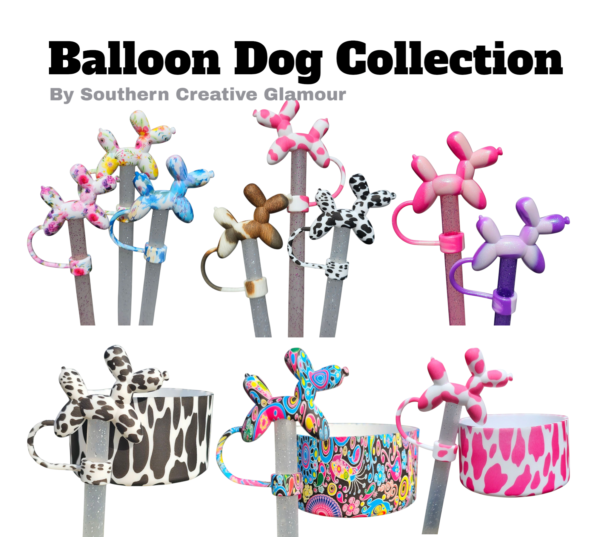 Balloon Dog Straw Toppers – Southern Creative Glamour