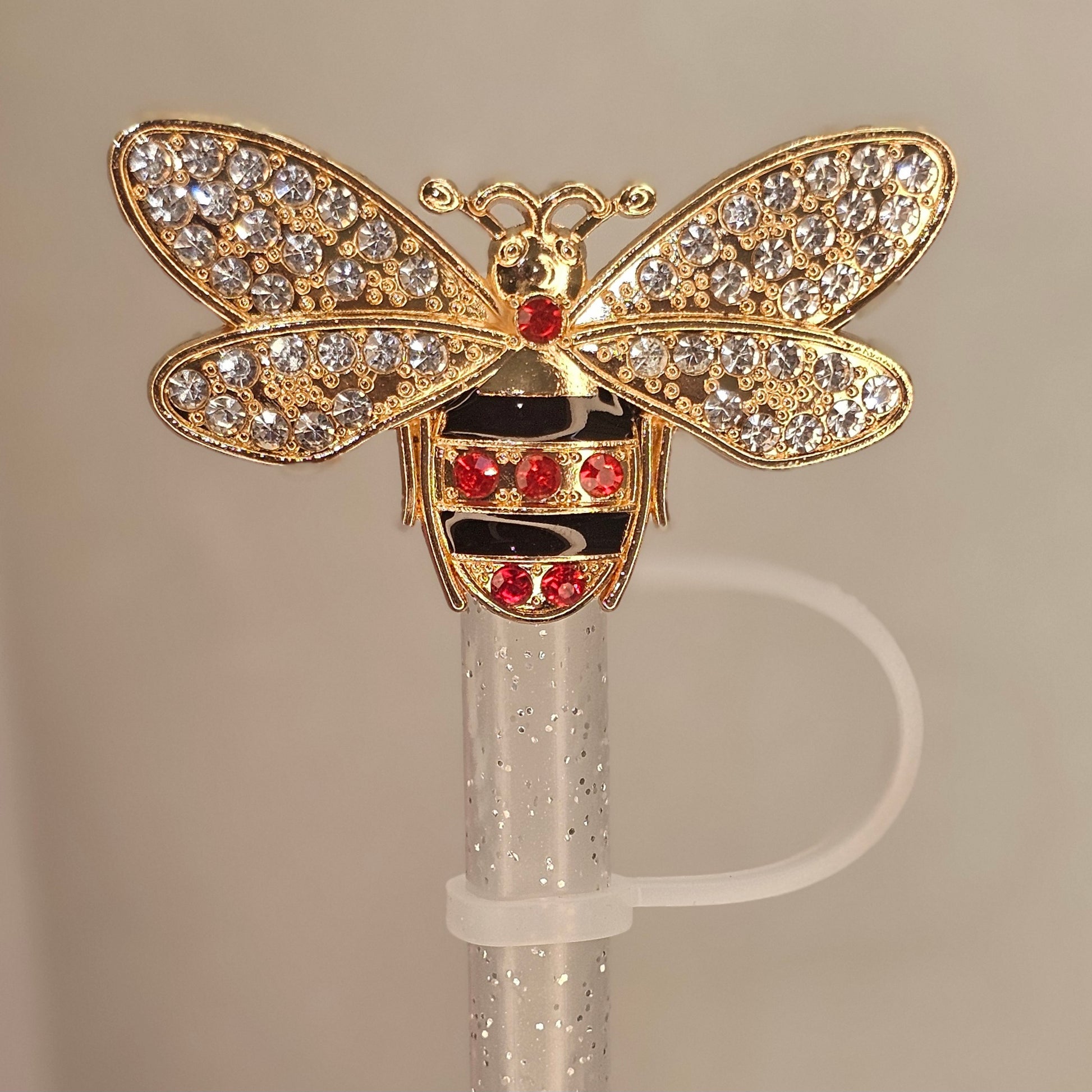 Diamond Queen Bee Straw Topper - Straw Cover – Southern Creative Glamour