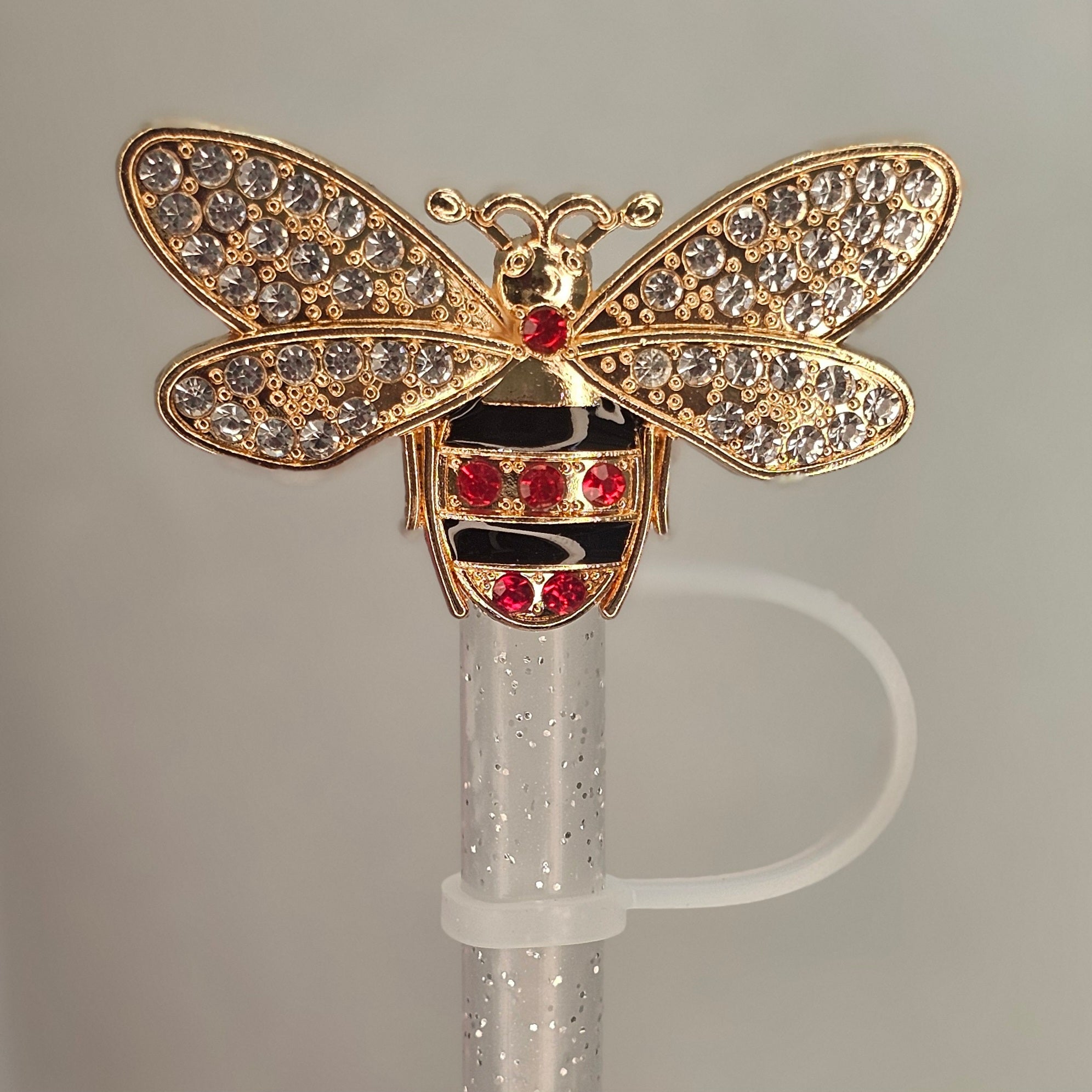 Diamond Queen Bee Straw Topper - Straw Cover – Southern Creative Glamour